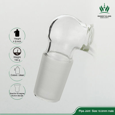 Clear  4.5 Inches  Glass Ash Catcher 8 Sprinkler Percolator 18.8mm For Glass Water Pipes