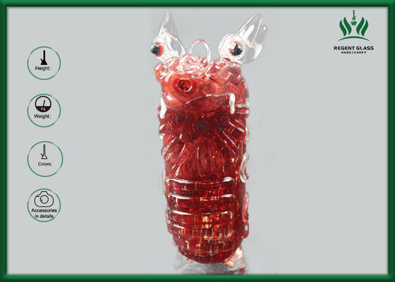 Red Orosilicate Glass Hand Smoking Pipes Comfortable Mouthepiece For Universal
