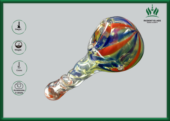Round Bowl Glass Hand Pipe , Borosilicate Glass Hand Smoking Pipes GP-137