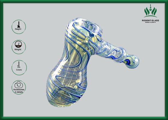 Hammer Bubbler Glass Hand Pipe , Thick Handle Glass Smoking Pipes With Inner Tube