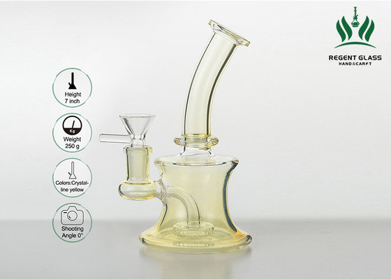 High Yellow Heady Beaker Glass Water Bubblers For Mini Glass Pipes Showerhead Diffuser