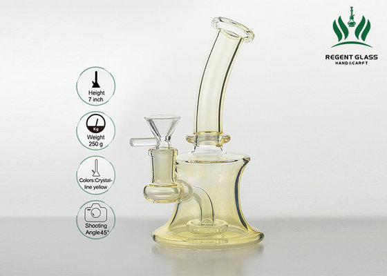 High Yellow Heady Beaker Glass Water Bubblers For Mini Glass Pipes Showerhead Diffuser