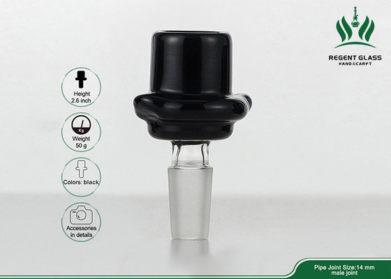 Black Hat Derby Glass Bowl with 10mm 14mm and 18.8mm male types for Glass Smoking Bongs