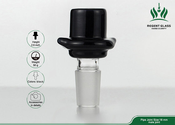 Black Hat Derby Glass Bowl with 10mm 14mm and 18.8mm male types for Glass Smoking Bongs