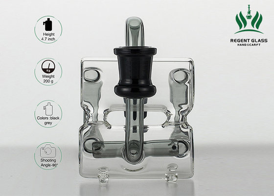 Dark Grey Glass Bongs Accessories with 18.8mm female and 18.8 male joint for Glass Smoking Bongs