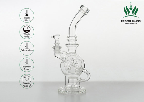 Clear CCG Perc Glass Water Pipe , Stemless Honeycomb Diffuser Smoking Glass Water Pipe