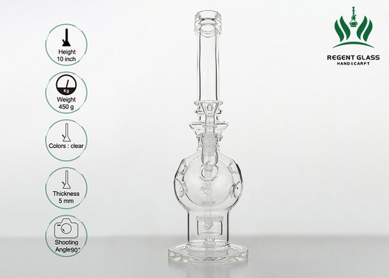 Clear CCG Perc Glass Water Pipe , Stemless Honeycomb Diffuser Smoking Glass Water Pipe