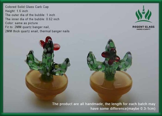 Colorful And Cute Carb Cap And Dabber For Glass Wax Smoking Bongs / Quartz Banger