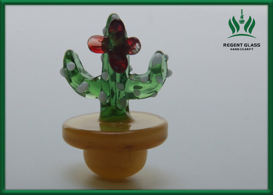 Colorful And Cute Carb Cap And Dabber For Glass Wax Smoking Bongs / Quartz Banger