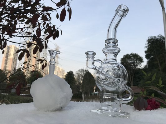 10 Inches Glass Water Bubblers Clear Oil Rig Dabs Egg Smoking Water Pipes