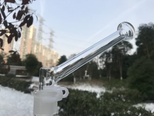 Detachable Mouth  Glass Bong Filter 6 Inches  , Clear 14mm Femle Glass Smoking Pipe