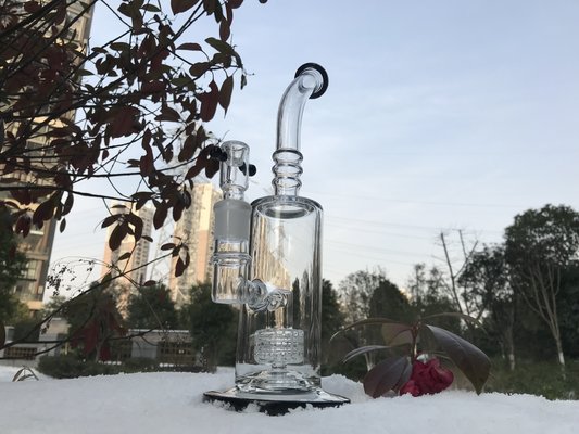 Hand Blown Glass Water Bongs Shower Head Diffuser Bubbler 18.8mm Joint  600g