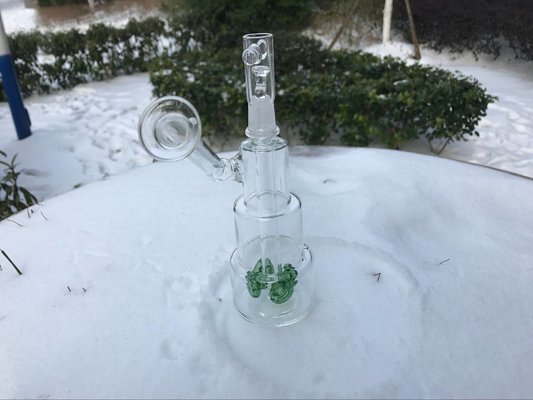 Cake Dab Rigs Glass Smoking Bubbler , Custom Diffuser Hookah Water Bubbler