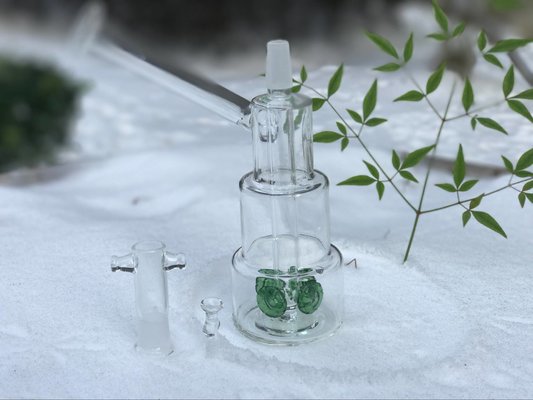 Cake Dab Rigs Glass Smoking Bubbler , Custom Diffuser Hookah Water Bubbler