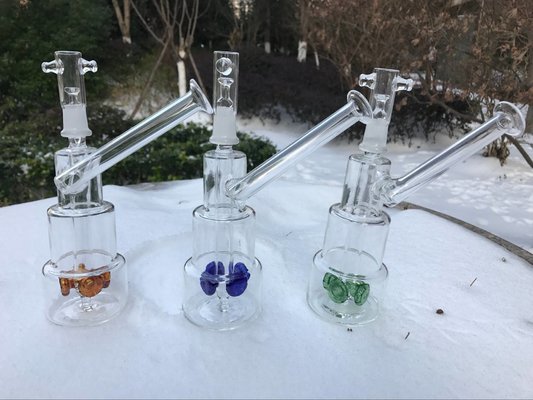 Cake Dab Rigs Glass Smoking Bubbler , Custom Diffuser Hookah Water Bubbler