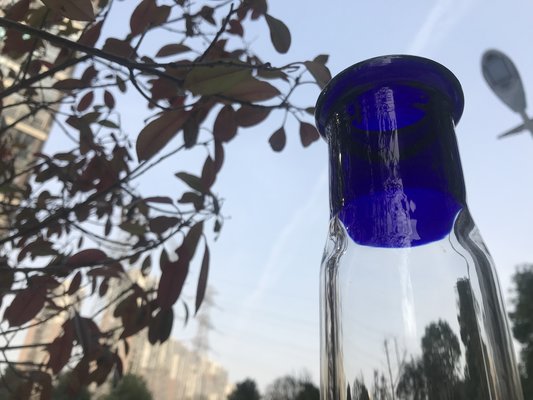 Illadelph Glass Water BongsColored Mouthpiece And Bottom Water Pipe Detachable Stem Diffuser
