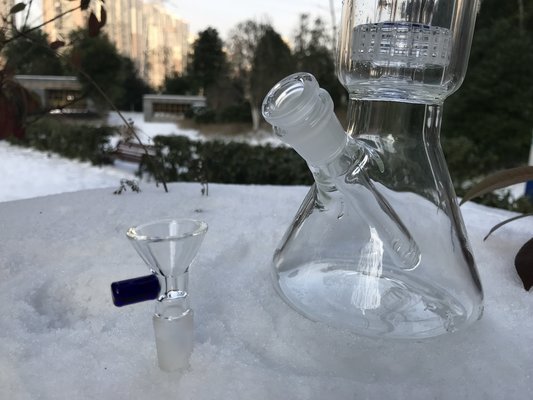 Matrix Two Layer Percs Glass Smoking Tubes Mobius Bubbler Glass Bongs 18.8mm Male Joint