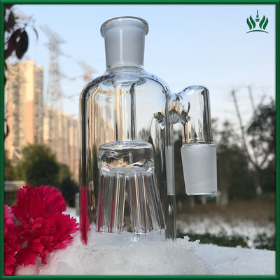 Clear  4.5 Inches  Glass Ash Catcher 8 Sprinkler Percolator 18.8mm For Glass Water Pipes
