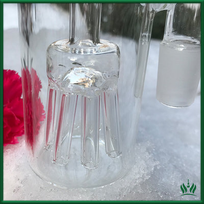 Clear  4.5 Inches  Glass Ash Catcher 8 Sprinkler Percolator 18.8mm For Glass Water Pipes
