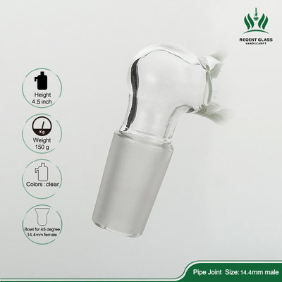 8 Sprinkler Percolator Glass Bongs Accessories Clear Ash Catcher 45 Degree 14.4mm Female Male