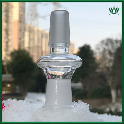 Glass Adapter Glass Bongs Accessories 18mm Female 14mm Male Two Joints  For  Bong