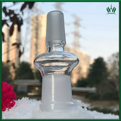 Glass Adapter Glass Bongs Accessories 14mm Female 18mm Male Two Joints  For  Bong