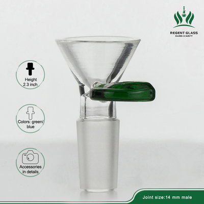 2.3 Inches  Clear Bowl With Smiled Face 14.4MM Male  Glass Bongs Accessories For Bongs