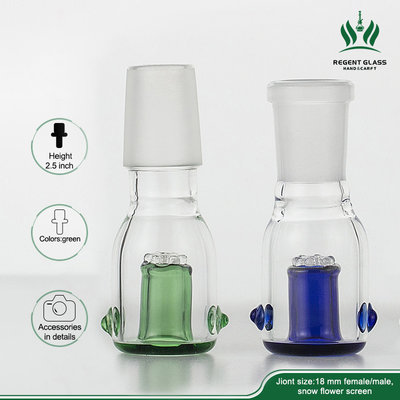 High Standard Snow Screen Glass Bowls , Heady Glass Bowls For Hand Blown Bongs