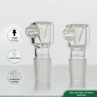 Triangle Glass Smoking Water Pipe Bowl , Custom Heady Borosilicate Glass Bowl