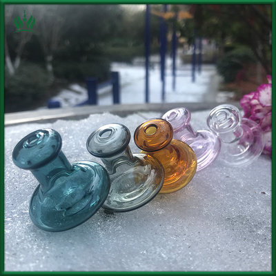 UFO Shaped Glass Carb Cap Dabber , High Standard Glass Water Bongs Accessories