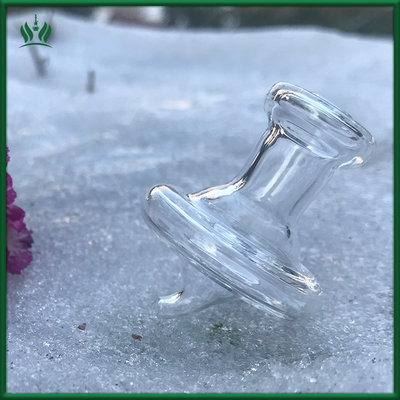 Custtom Glass Tobacco Pipe Carb Cap , Tobacco Tube Glass Bongs Accessories