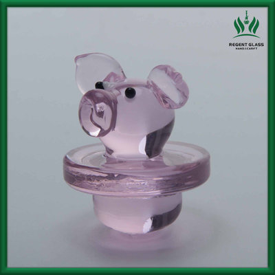 5 mm Thickness glass water bongs accessories , OEM / ODM custom Glass Carb Cap
