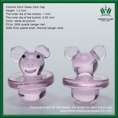 5 mm Thickness glass water bongs accessories , OEM / ODM custom Glass Carb Cap