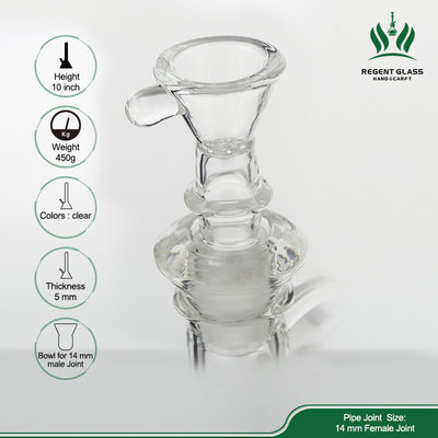 10 Inches Glass Water Bongs Clear Faberge Egg Mothership Water Pipe Oil Rig Dabs