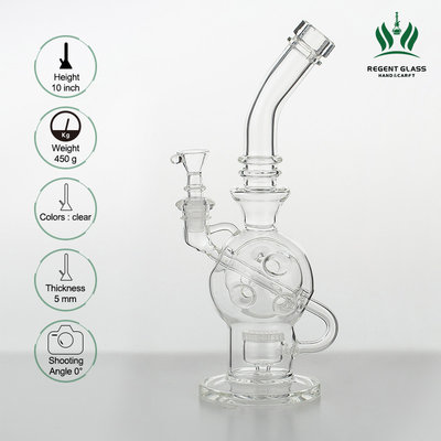 10 Inches Glass Water Bongs Clear Faberge Egg Mothership Water Pipe Oil Rig Dabs
