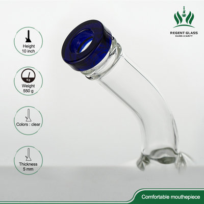10 Inches Glass Water Bubblers Puck Body With Vertical Propeller Water Pipe