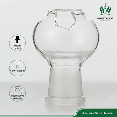 Clear Dry Herb Glass Bowl For Tabacco Glass Bongs , 2.4 Inches 18.8mm Female Glass Slide Bowl