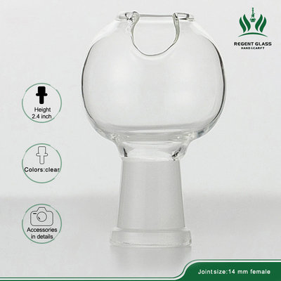 14.4mm And 18.8mm Joint Glass Bubbler Bowl For Dry Herb / Tobacco Smoking
