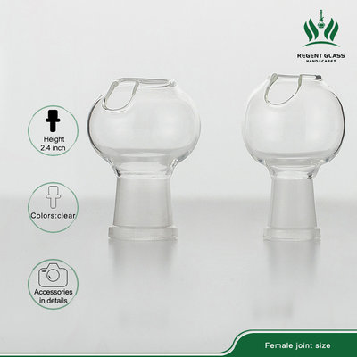 14.4mm And 18.8mm Joint Glass Bubbler Bowl For Dry Herb / Tobacco Smoking