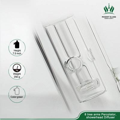 Showerhead Percolator Glass Ash Catcher Diffuser 5 Inches 8 Fingers For Bong Water Pipe
