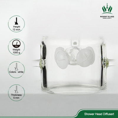 12 Inches Glass Water Bubblers With 4 Shower Head Percs Smoking Water Pipe