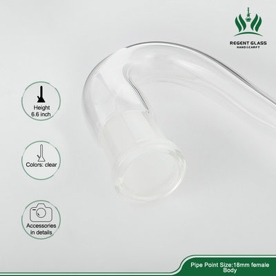 Clear Borosilicate Glass Oil Burner Tube / Reclaim Catcher Adapter 18.8mm Female