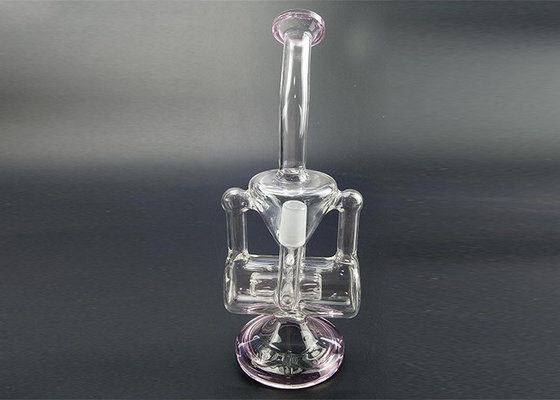 Pink Color Dab Rig Glass Water Bubblers 14.4mm Male Joint 5MM Thickness