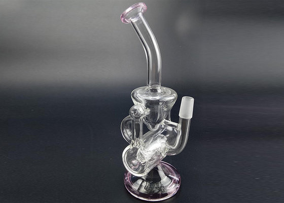 Pink Color Dab Rig Glass Water Bubblers 14.4mm Male Joint 5MM Thickness