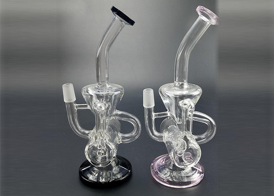 Pink Color Dab Rig Glass Water Bubblers 14.4mm Male Joint 5MM Thickness