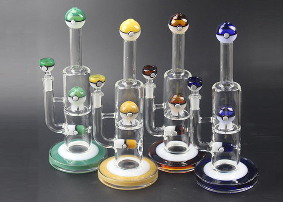 Poke Ball Style BGlass Water Bubblers Dark Blue Colour For Tobacco Smoking