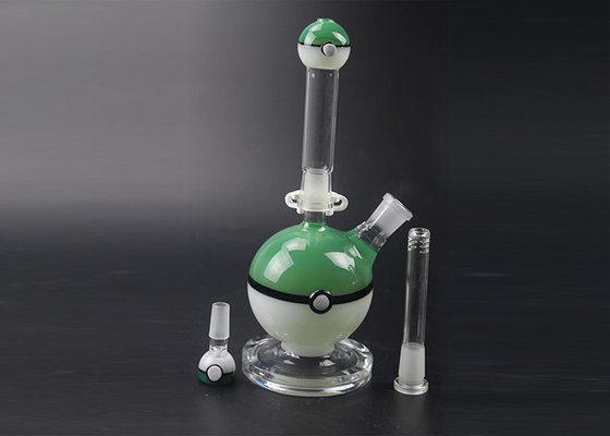 America Green Glass Water Bongs 10 Inches Poke Mon Ball Style Bubblers For Tobacco Smoking