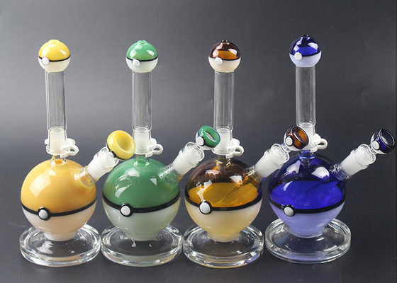 America Green Glass Water Bongs 10 Inches Poke Mon Ball Style Bubblers For Tobacco Smoking