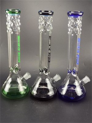 Borosilicate Glass Water Bongs Black Grace Smoking Water Pipe For Tobacco