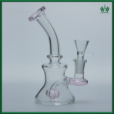 Toro Mini Jet Perc Glass Water Bubblers 14.4mm Female Joint With Pink Color